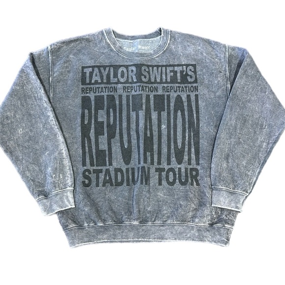 Taylor Swift | Tops | Taylor Swift Reputation Crewneck L Grey Concert ...